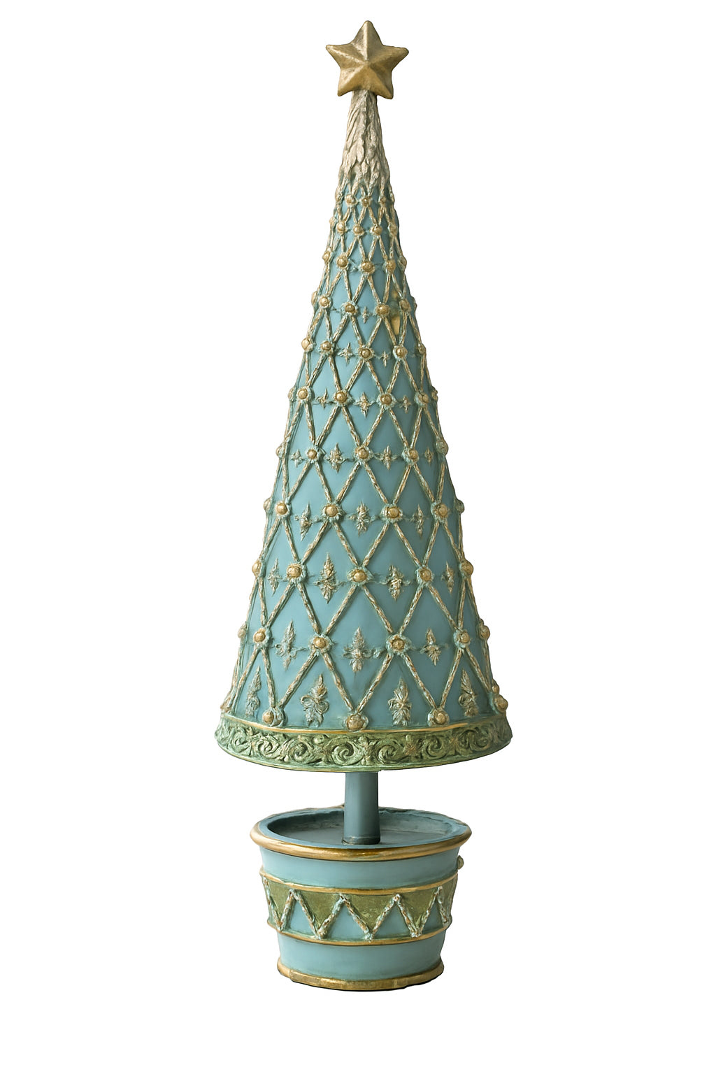 Fleur de Lis Tree with Drum Base – Patina Polished Living