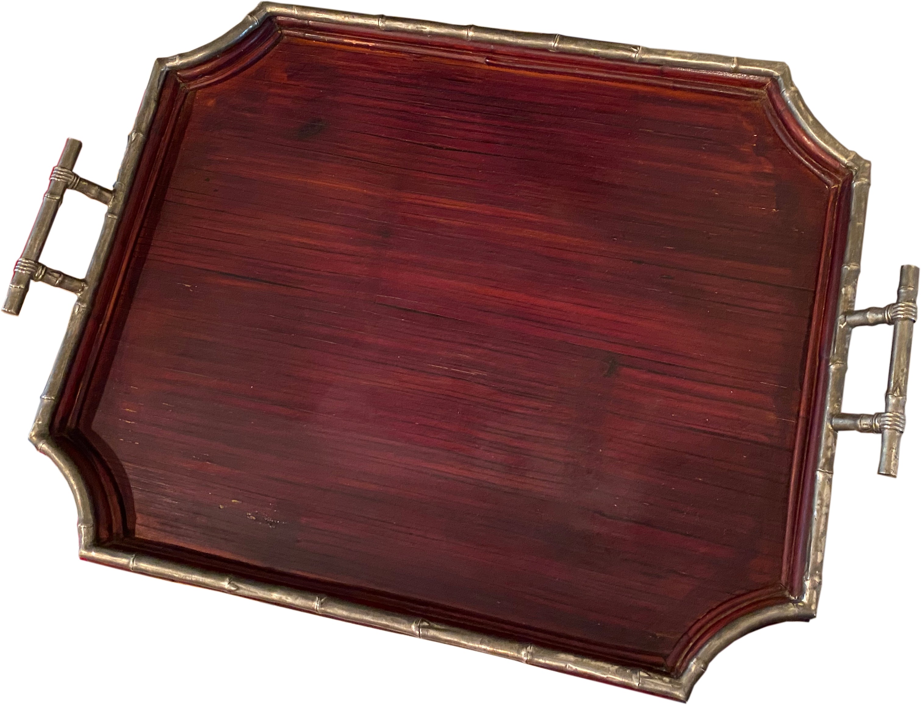 Maitland Smith Faux Bamboo Tray – Patina Polished Living