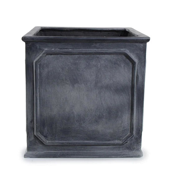 Bordered Lead Fiber Planter – Patina Polished Living